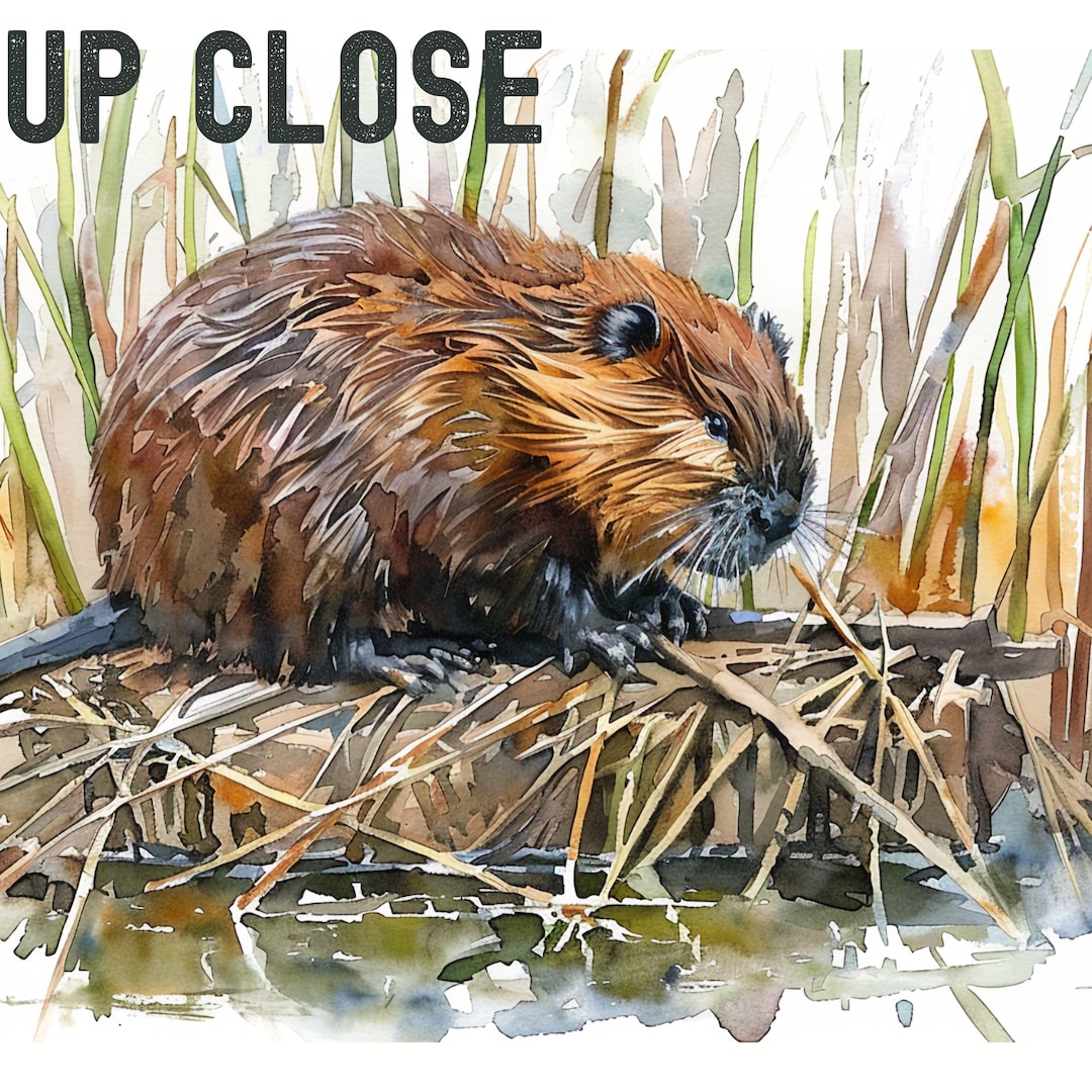 Beaver at Work Building Dam, Wildlife River Scene, Beaver in Nature ...