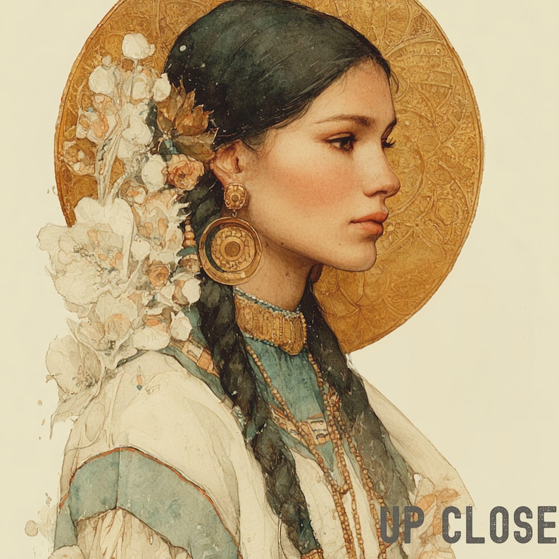 Saint Kateri Tekakwitha, First Native American Saint, Watercolor Art ...