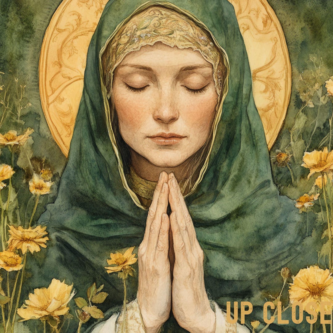 Saint Brigid of Ireland – Watercolor Rustic Wall Art Print Original Art ...