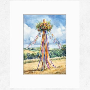 Before the Dance - Beltane Mayday Maypole Art Print, Original Art - Etsy