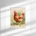 Rhode Island Red Chicken Art Print, Watercolor Farm Animal Decor ...