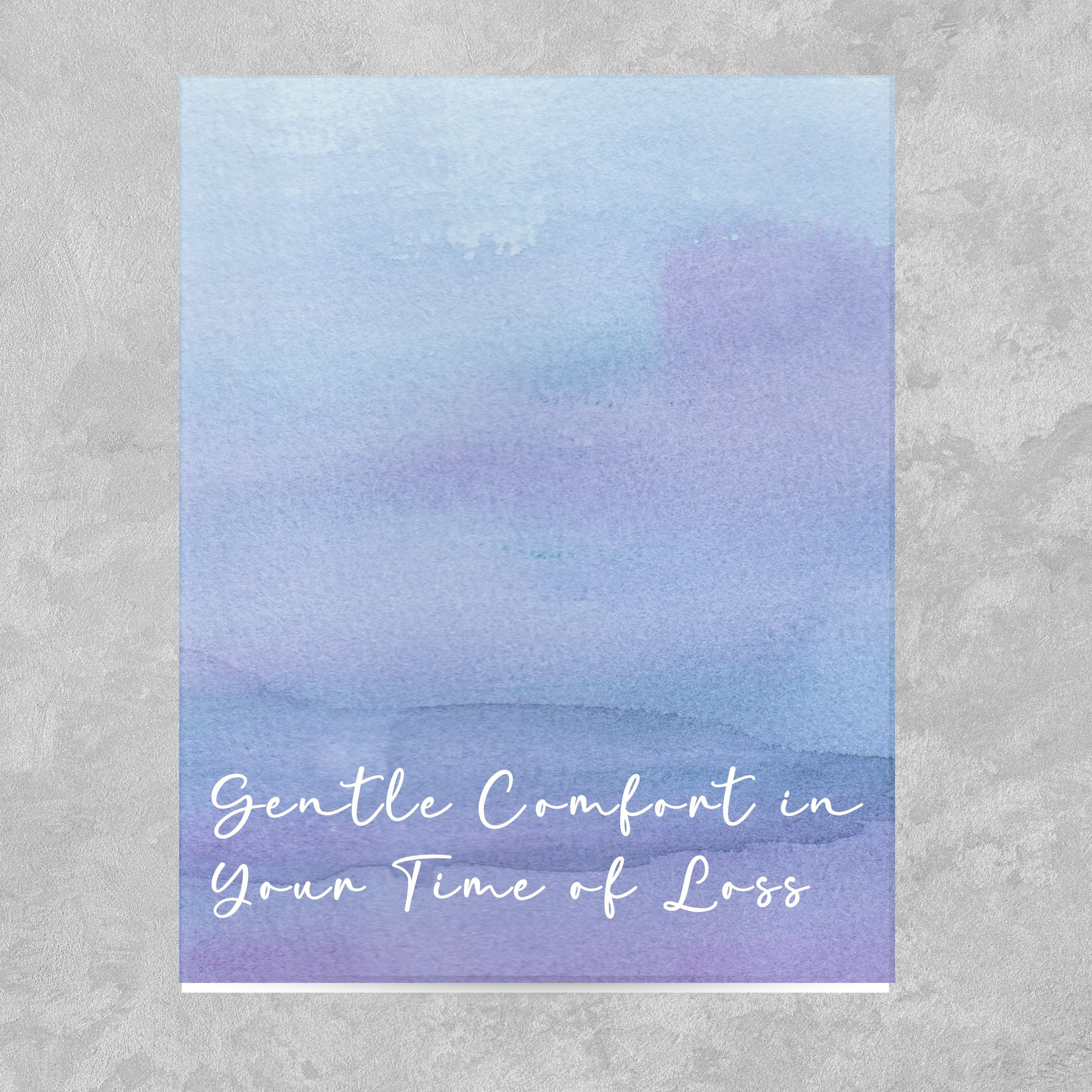 Hand-painted Watercolor Sympathy Card, Gentle Comfort in Time of Loss ...