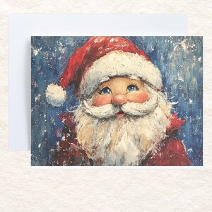 Santa Christmas Card, Happy Holiday Season, Santa Claus Art, Handmade ...