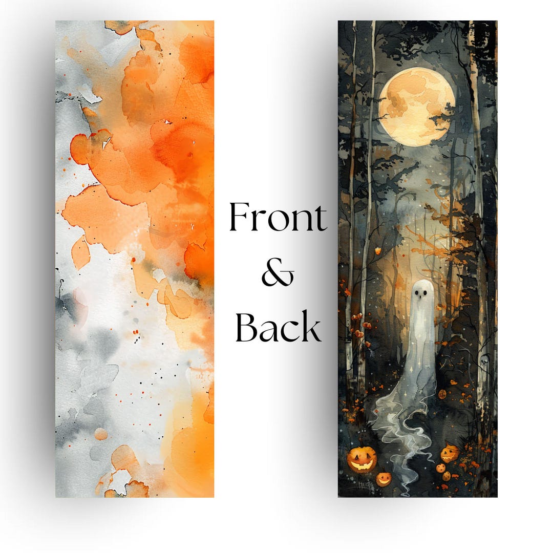 Whispering Ghost Bookmark, Halloween Ghost Art, Spooky, Halloween ...