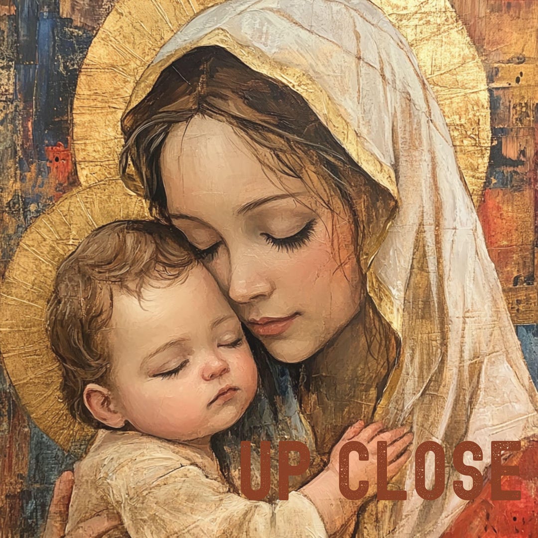 Mary and Baby Jesus Art Print, Religious Artwork, Catholic Wall Decor ...