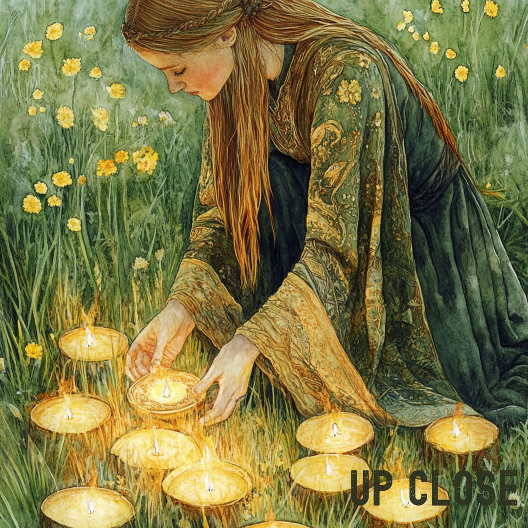 Imbolc Candle Ritual – Watercolor Mystical Art Print, Original Art - Etsy