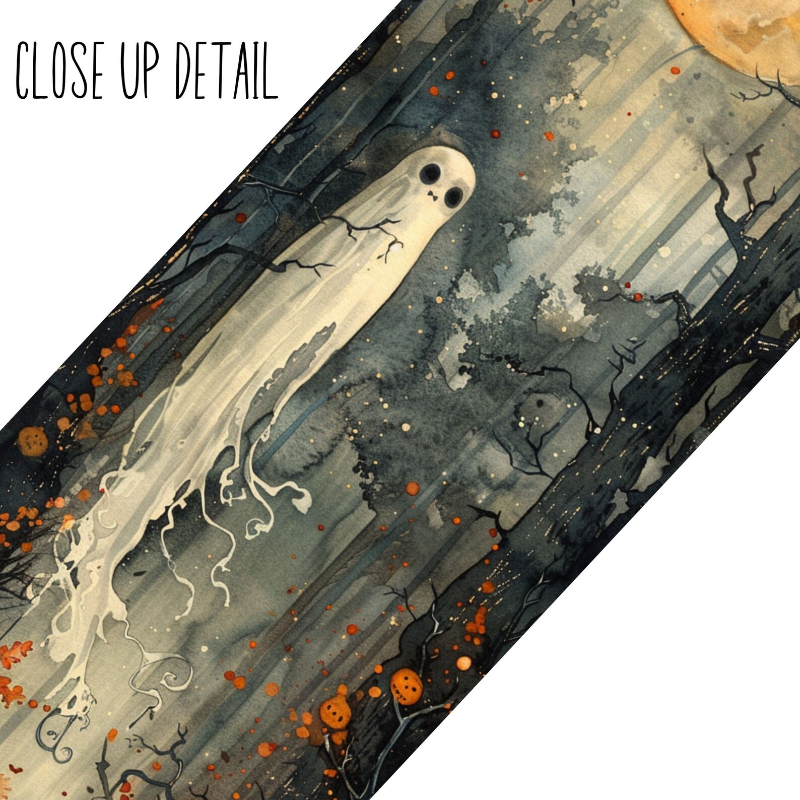 Ghostly Wanderer Bookmark, Spooky Ghost Art, Halloween Bookmark, Book ...