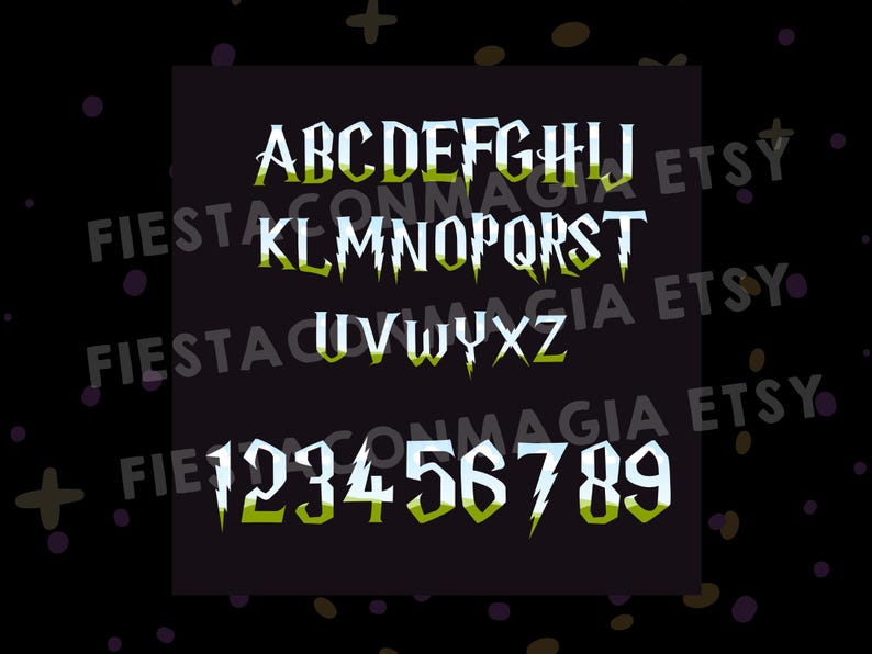 Magic Wizard Font Frames for Canva Wizard Typography Frames Magic Spell ...