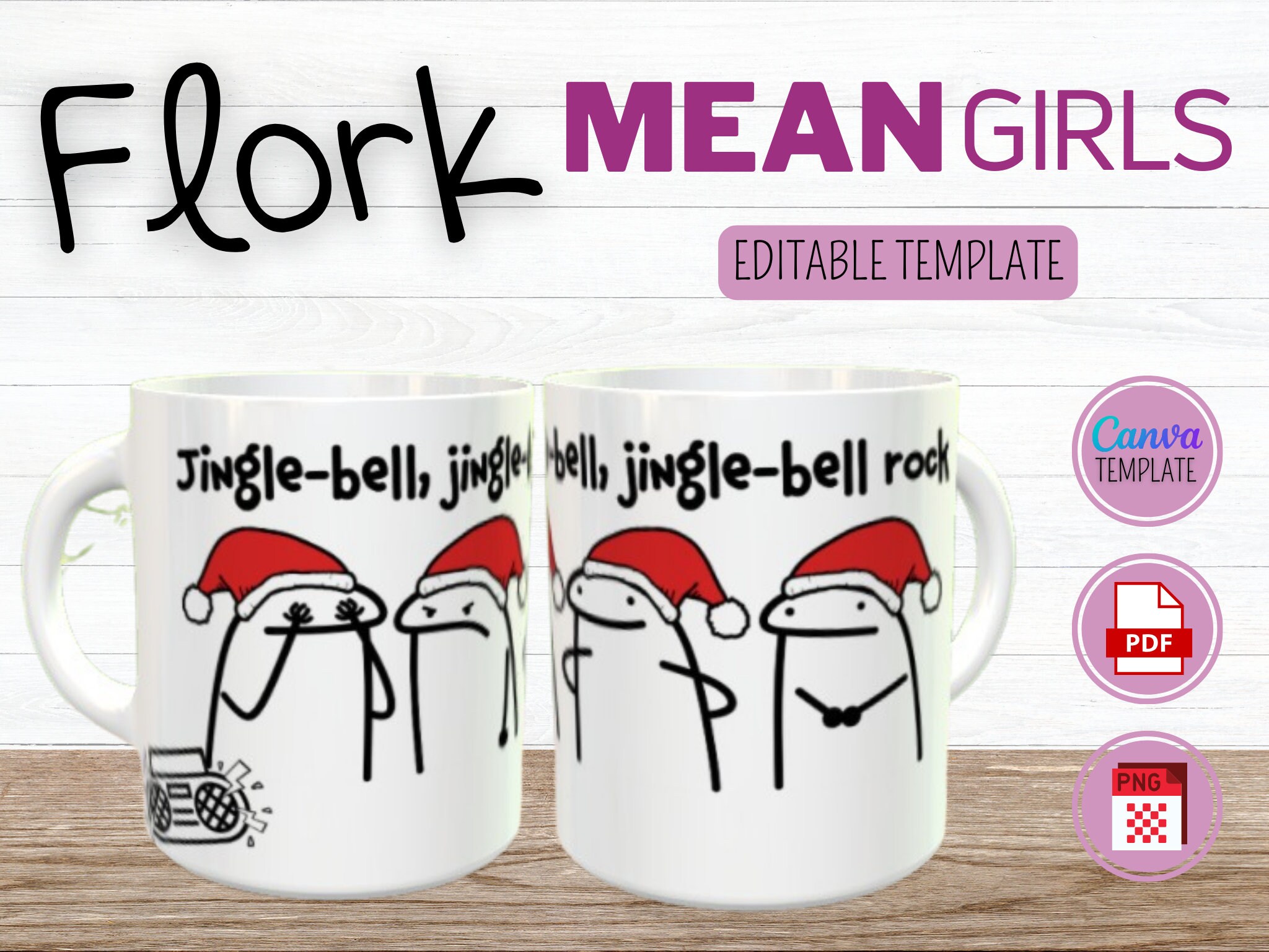 Flork Mug Template Jingle Bell Rock Template Deformito Florky Designs ...