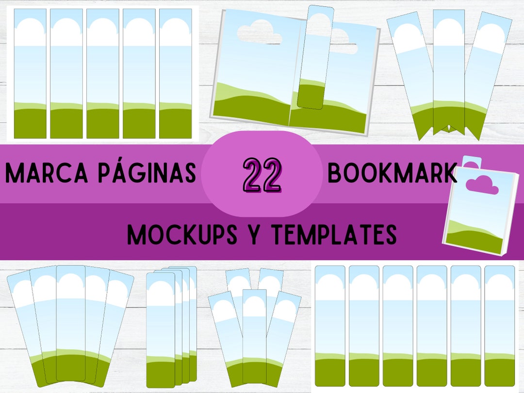 22 TEMPLATES MOCKUPS TEMPLATES Page Mark Book Mark Canva Digital ...