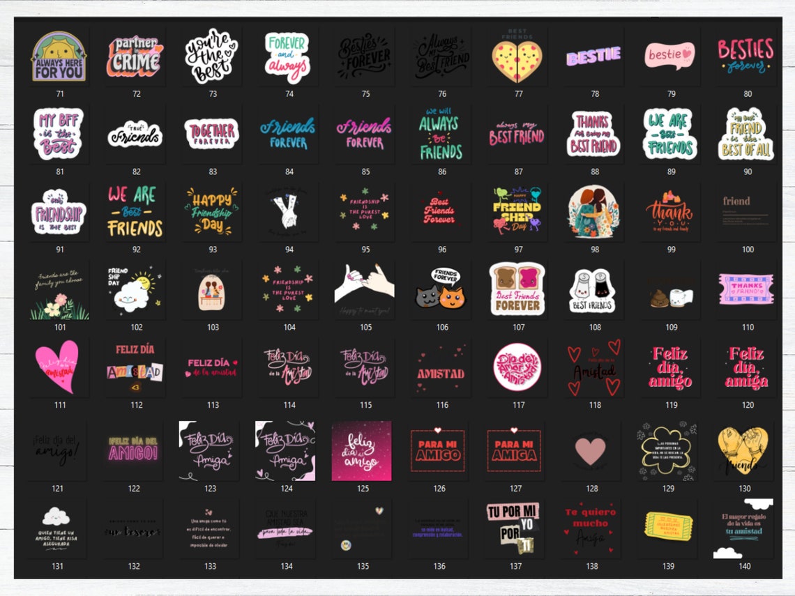 Bundle Friend's Day Cliparts Papers Friend Best Friend BFF PNG CANVA ...