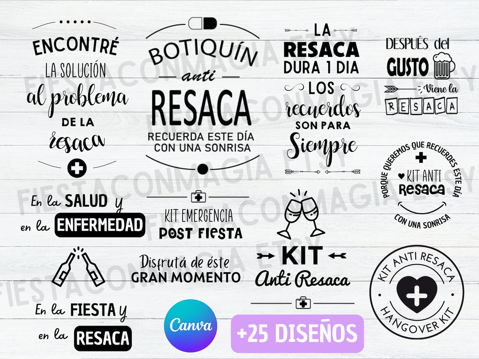 Resaca Hangover Vectores Cliparts Kit Anti Resaca Cruda Hangover Kits ...