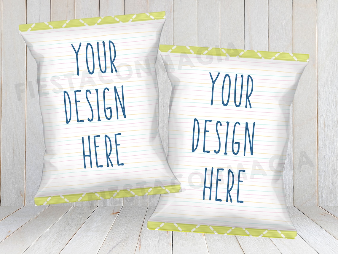 Chip Bag Template Editable With Mock up Template and Backgrounds Images ...