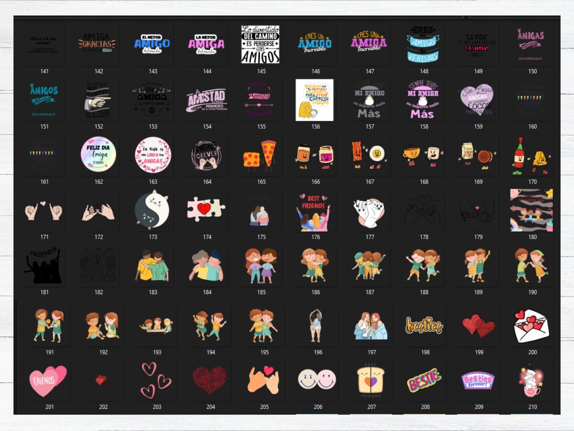 Bundle Friend's Day Cliparts Papers Friend Best Friend BFF PNG CANVA ...