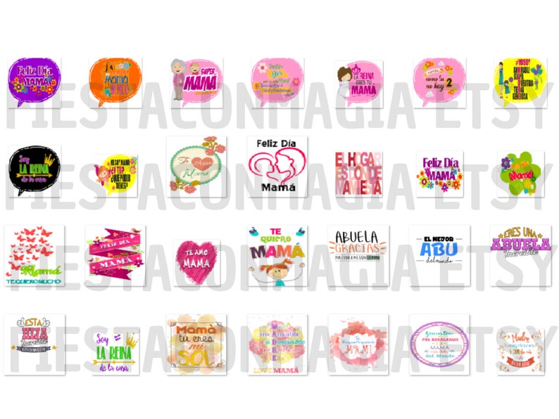 Bundle 200 PNG Cliparts Día de la Madre Mother Day Frases Divertidas ...
