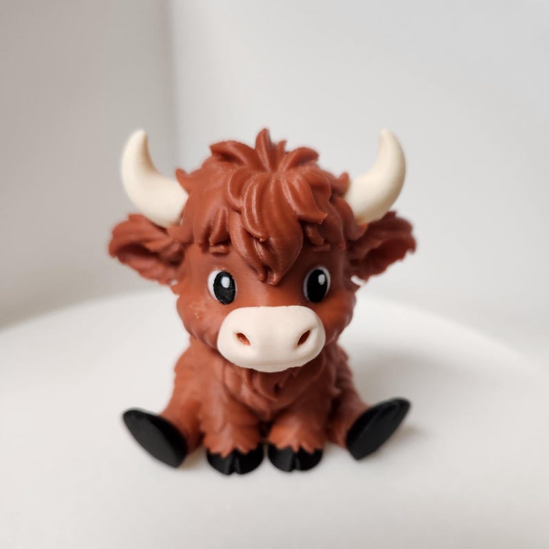 Cow Figurine Highland Cow - Etsy