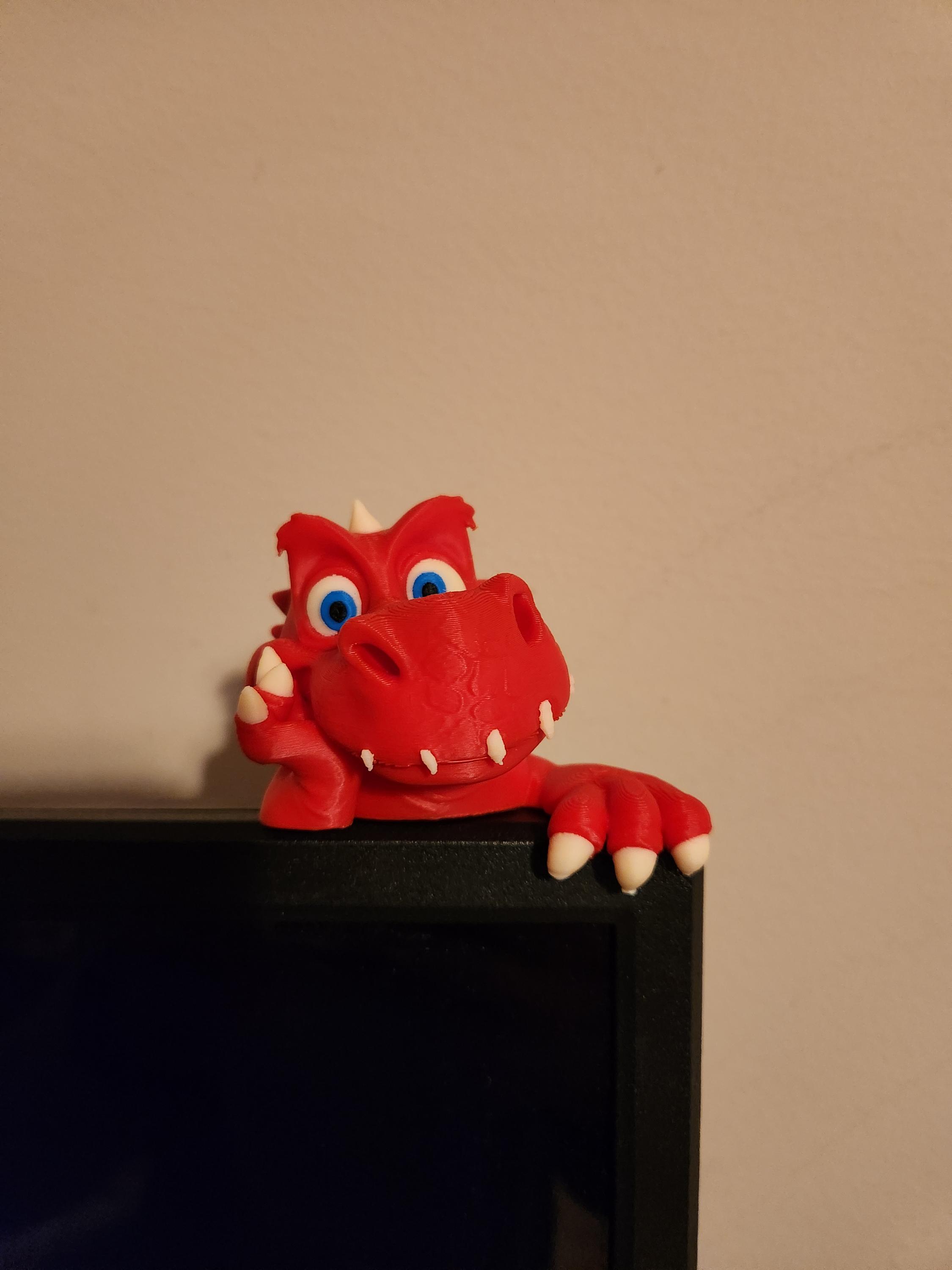 Dragon Monitor Buddy Cute Dragon Desk Decor Fantasy Gamer Desk