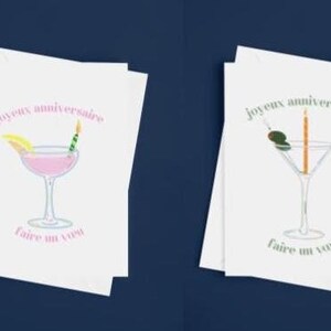 Cocktail Cards Set of 3 - Etsy