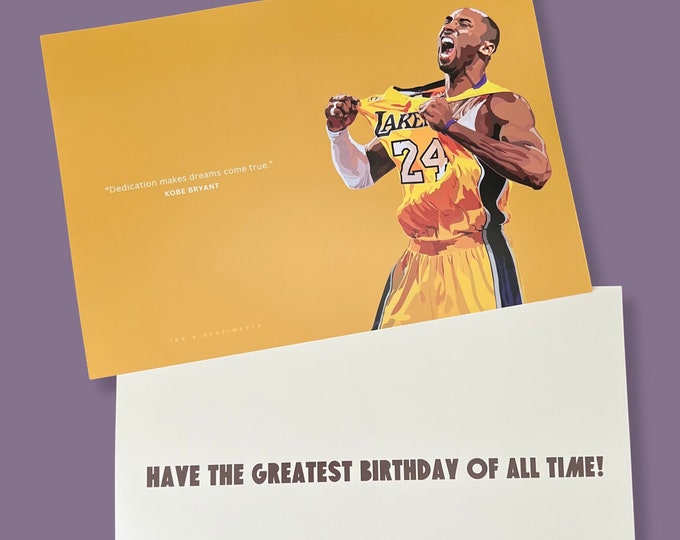 Kobe Bryant Inspired Birthday Card - Etsy