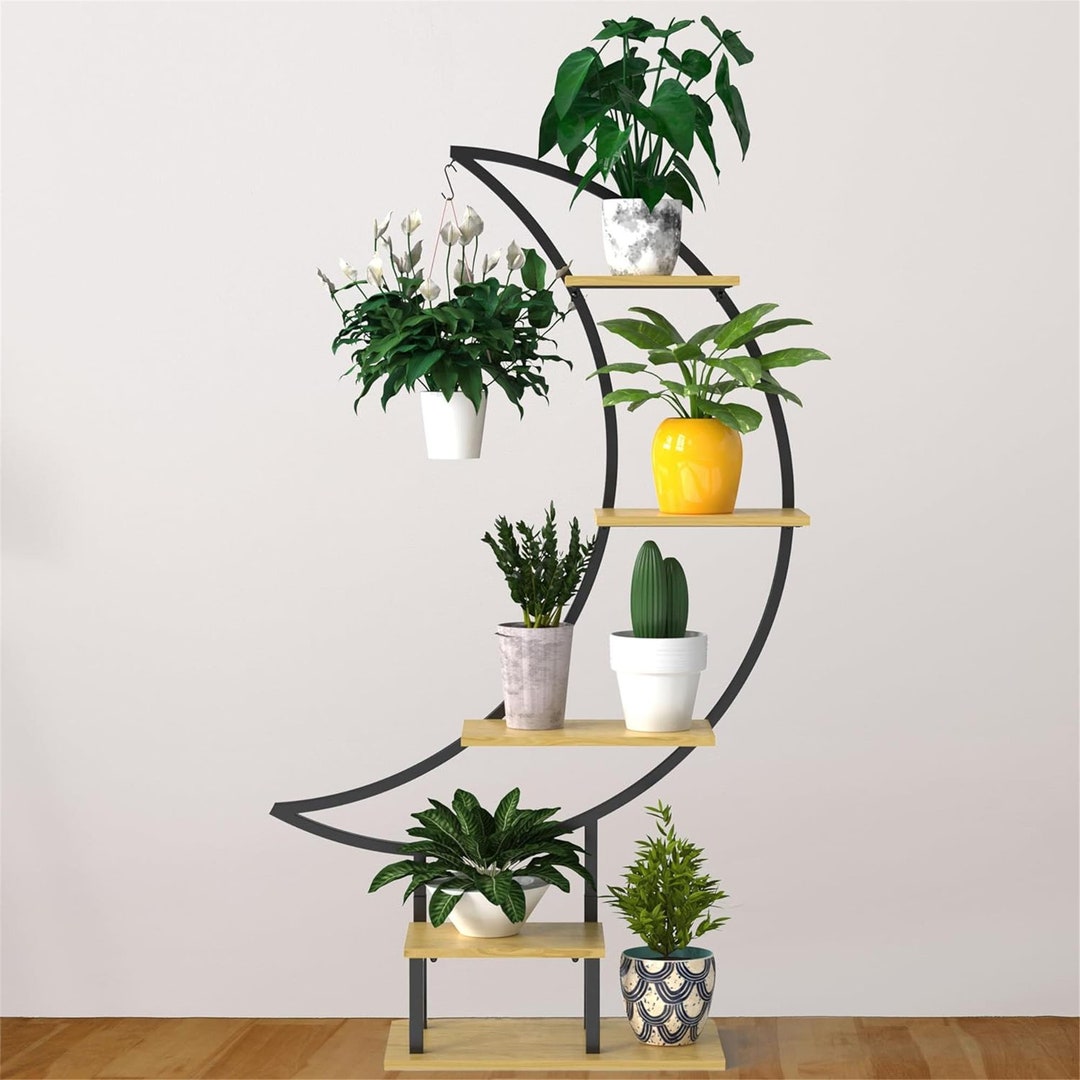 Half Moon Plant Stand Plant Stand Indoor 6 Tier Metal Plant - Etsy