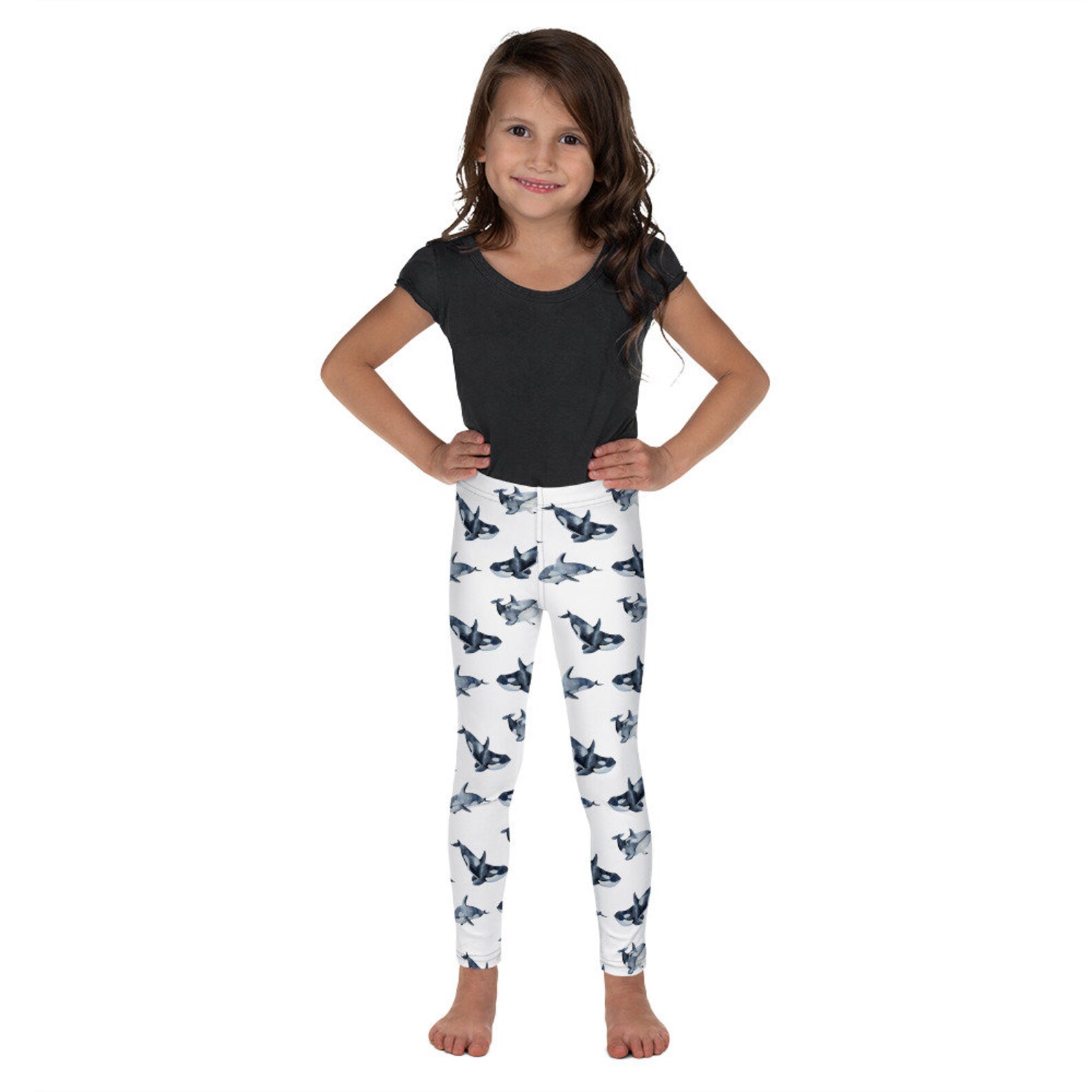 Kids Orca Leggings Killer Whale Pattern Leggings Toddler - Etsy
