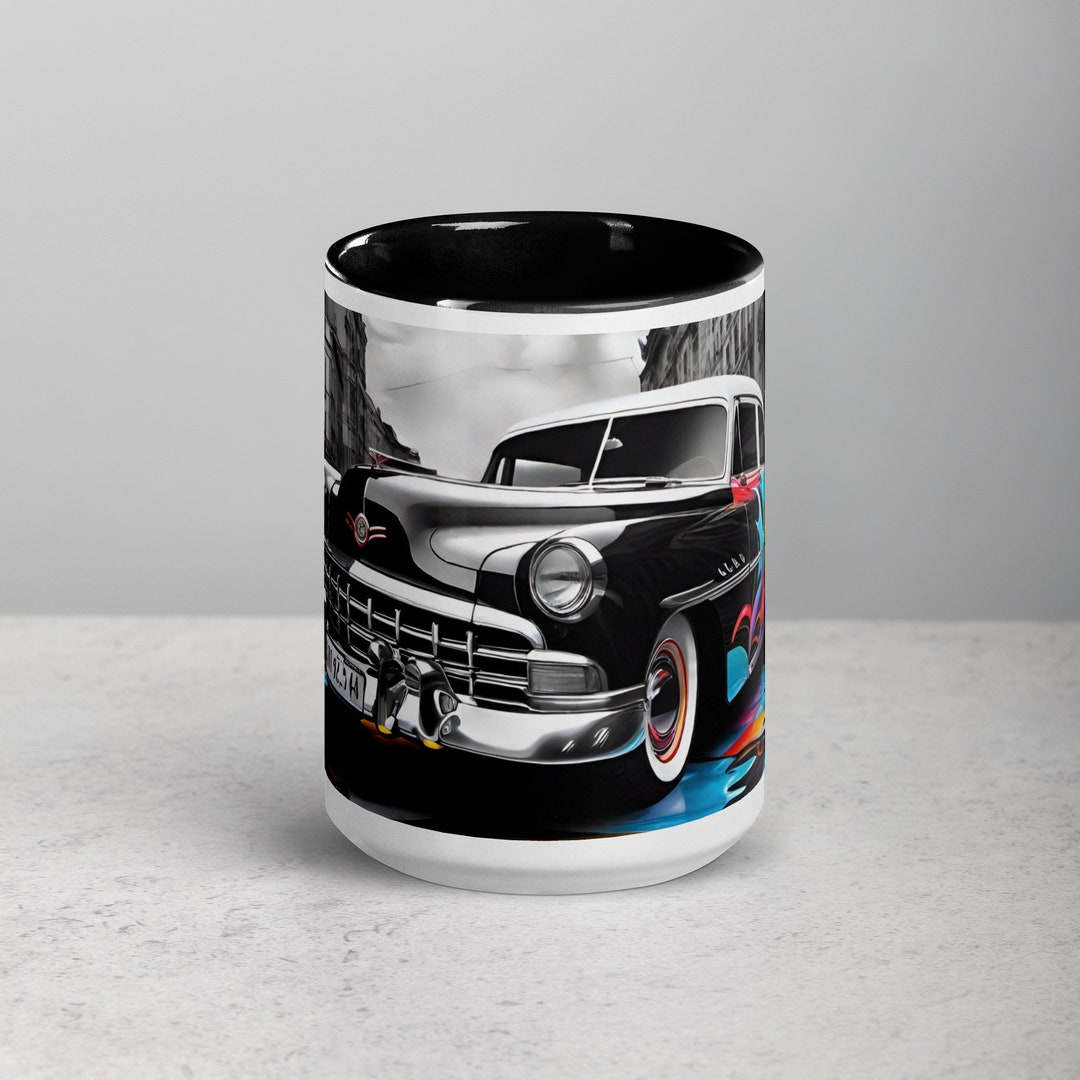 Classic Car Mug With Color Inside - Etsy