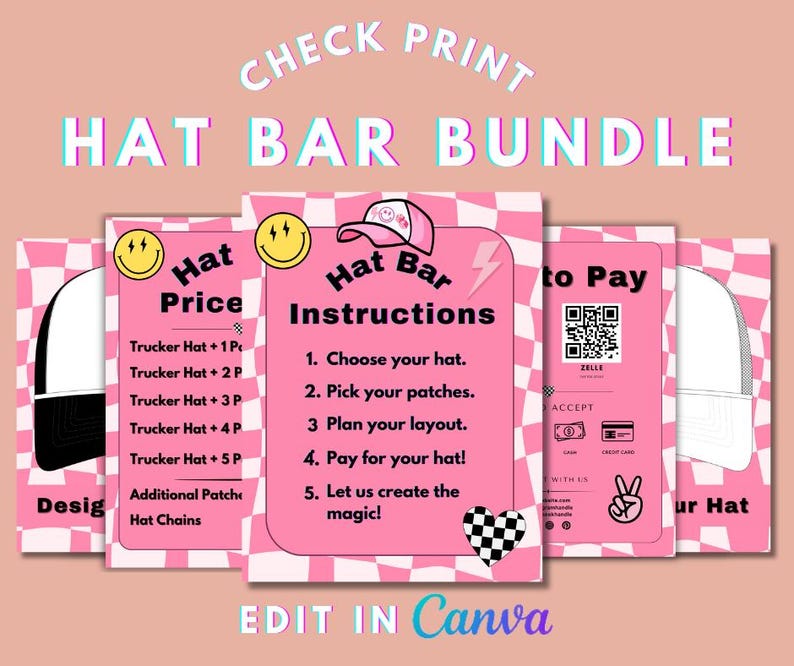 DIY Check Print Emo Punk Digital Download Kit Flyer Template - Colorful ...