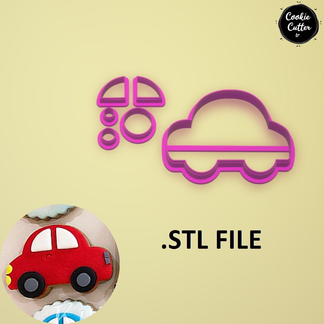 Toy Car Cookie Cutter STL File - Etsy