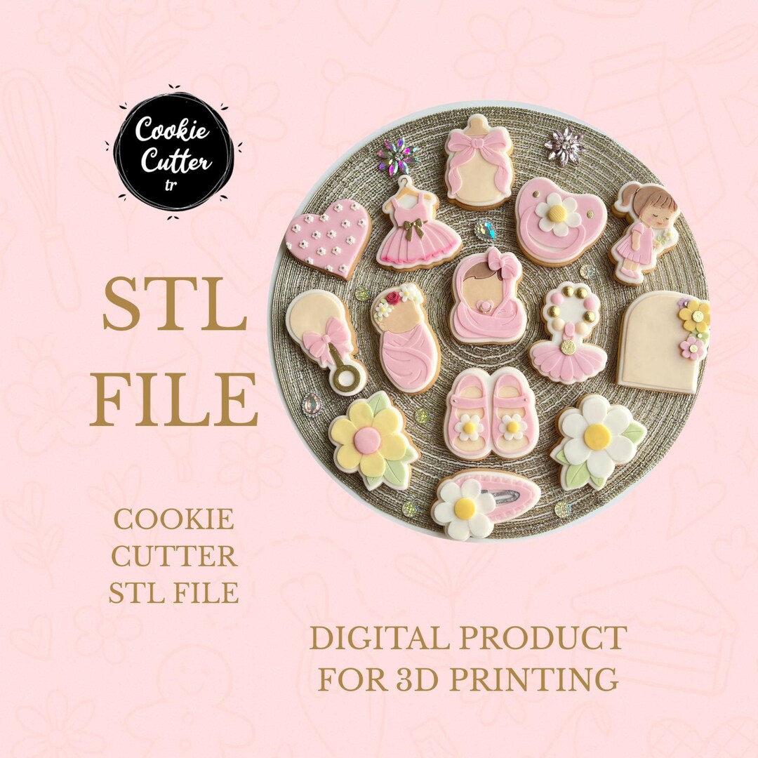 Baby Theme STL Bundle for 3D Printing - Cookie Cutters for Girls ...