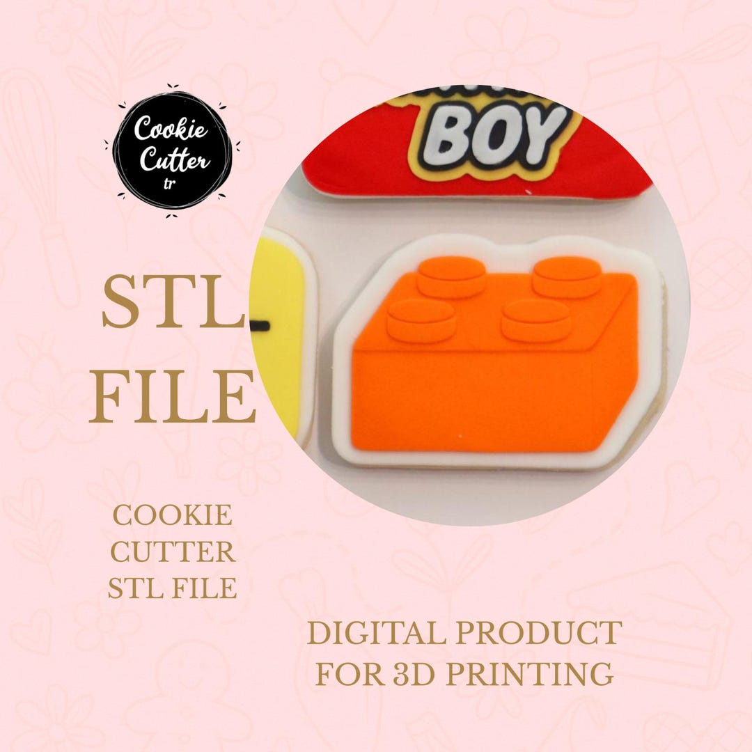 Lego Fan Cookie Cutter Toy Brick Boy STL File 3D Print Digital Download ...