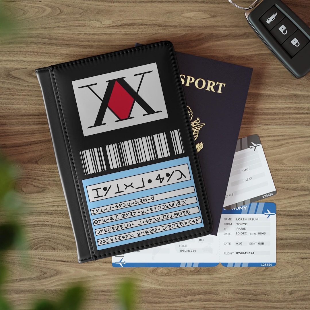 Passport Cover, Hunter x Hunter Licence, Anime Passport Holder, Travel ...