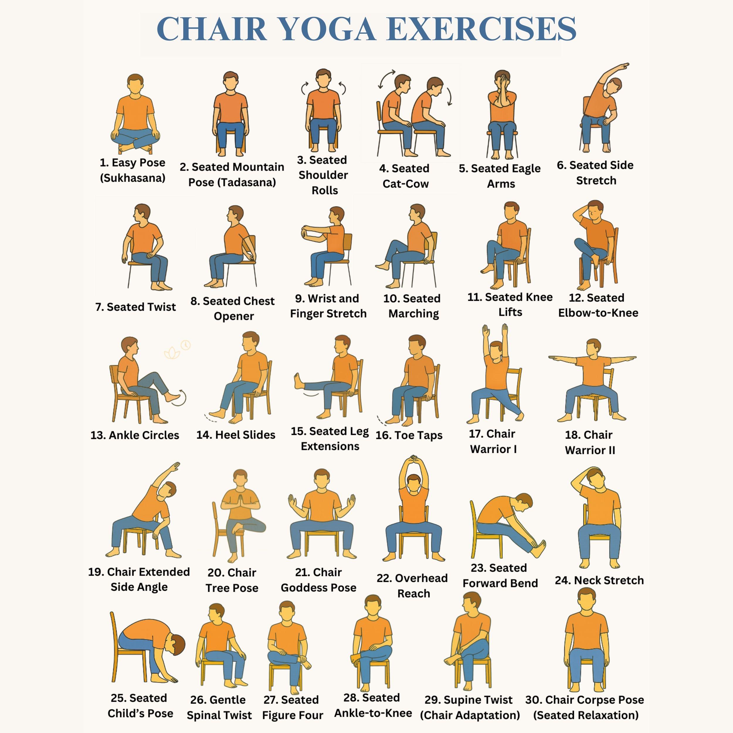 Chair Exercises for Seniors – Gentle Seated Workout, Printable Routine ...