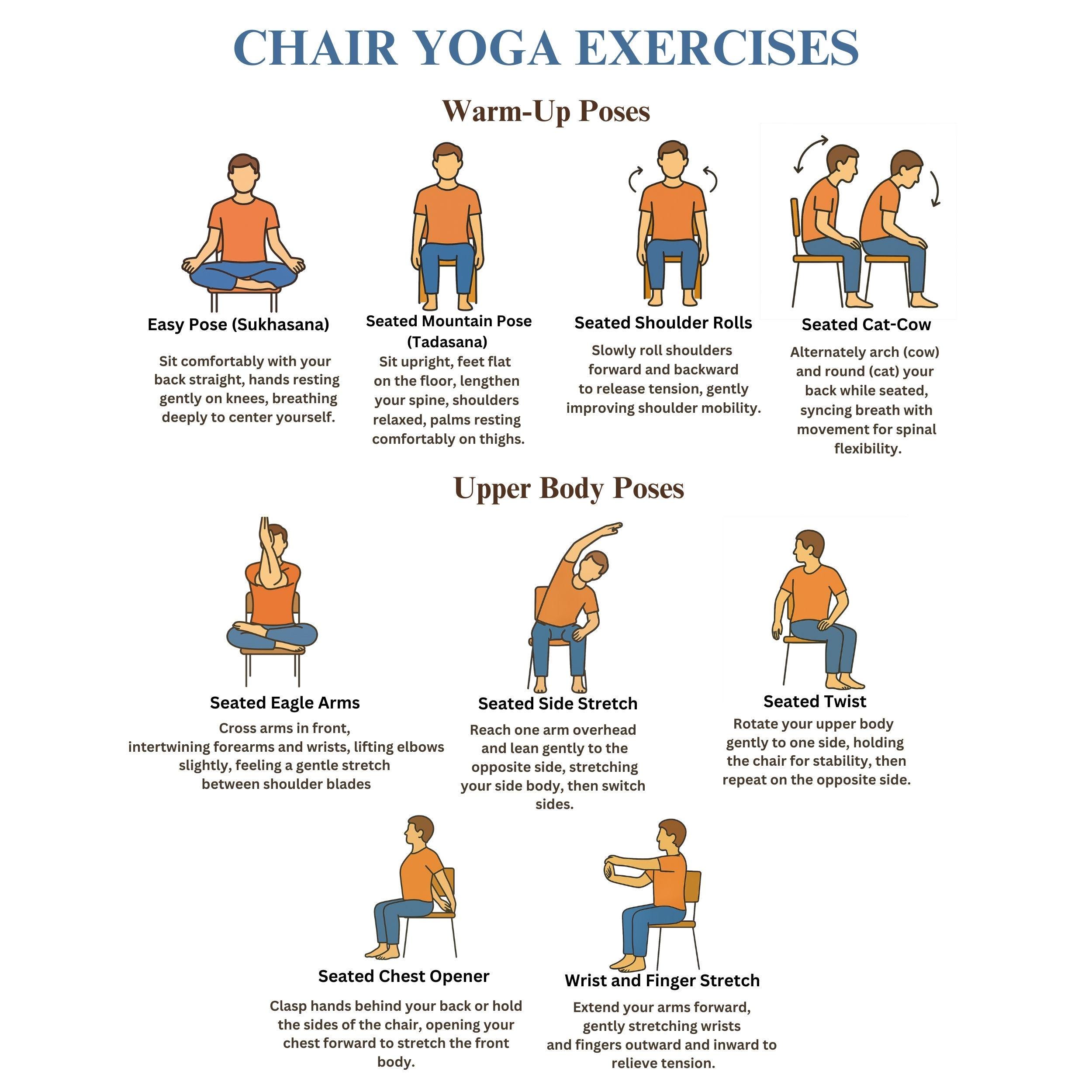 Chair Exercises for Seniors – Gentle Seated Workout, Printable Routine ...