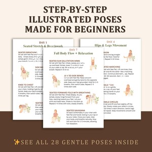 Chair Yoga for Seniors Printable | Gentle Seated Exercises for Mobility ...