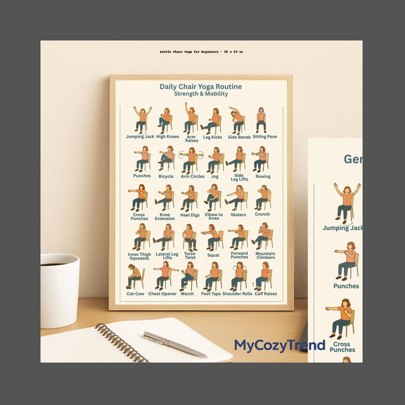 Ultimate Chair Yoga Poster Bundle for Seniors & Groups – 30 Seated ...