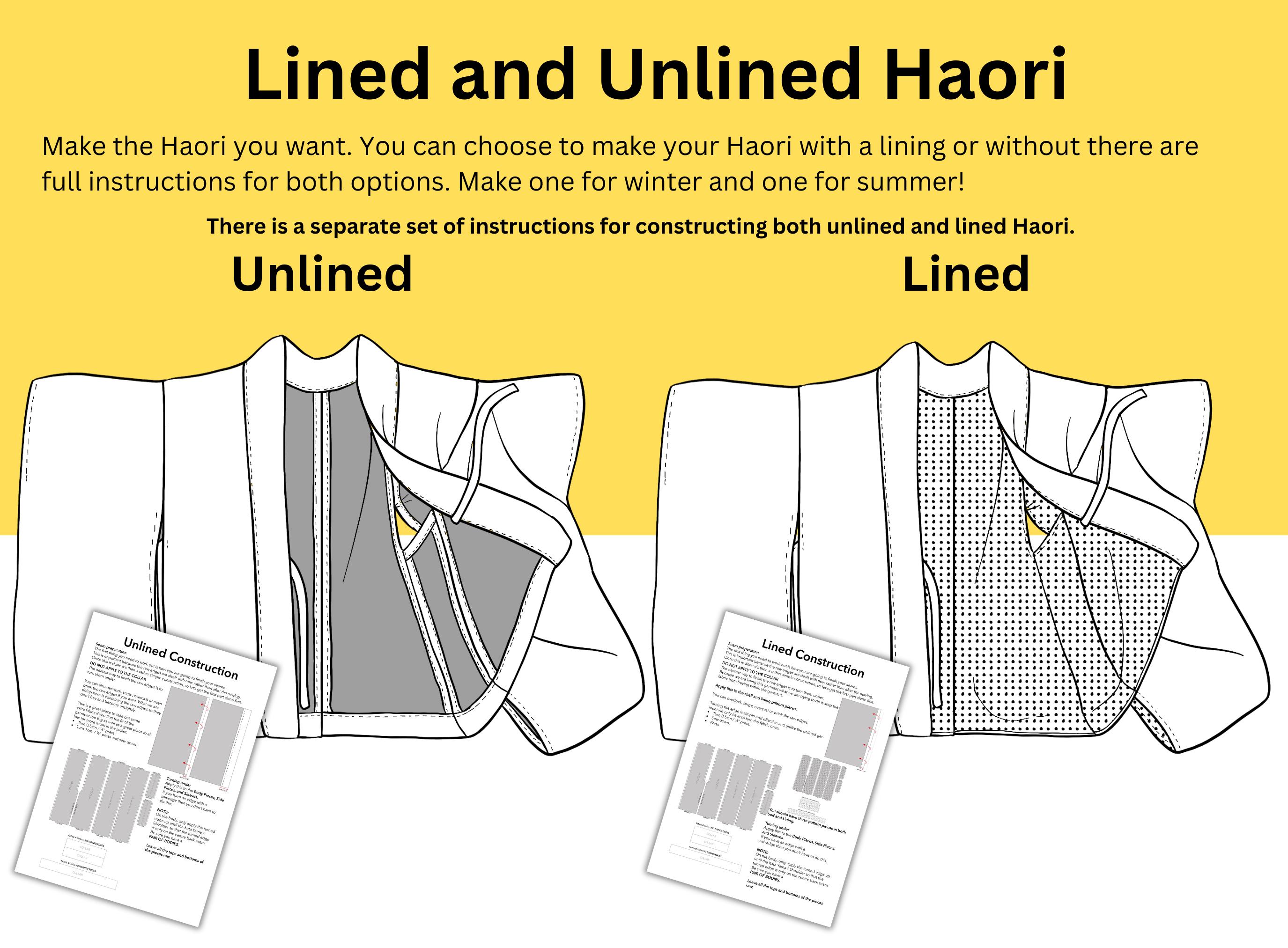 Paperless DIY Kimono Haori Sewing Pattern 3 Pack - Easy to Sew With ...