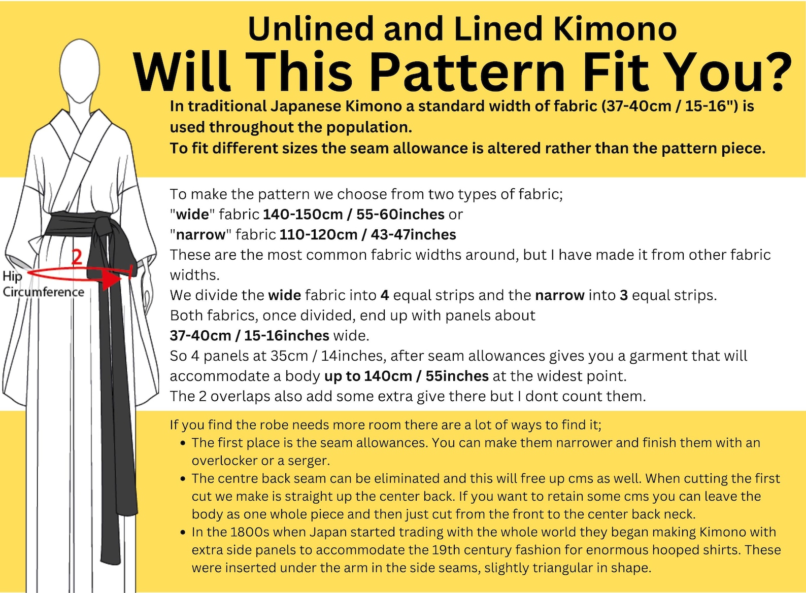Paperless Kimono Sewing Pattern 3-pack: Haori Jacket, Yukata, Lined ...