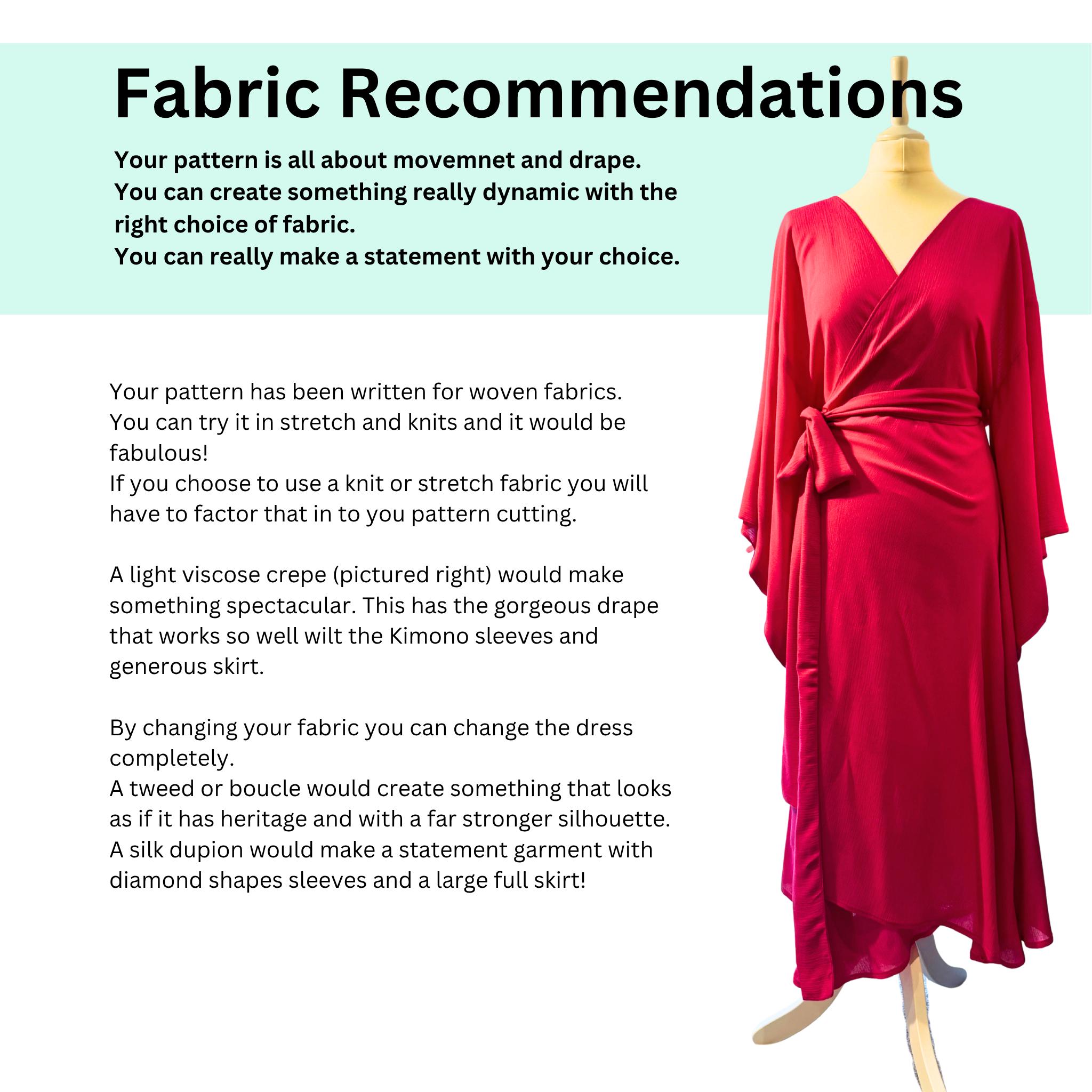 Kimono Wrap Dress Sewing Pattern: Beginner-friendly (PDF Instant ...