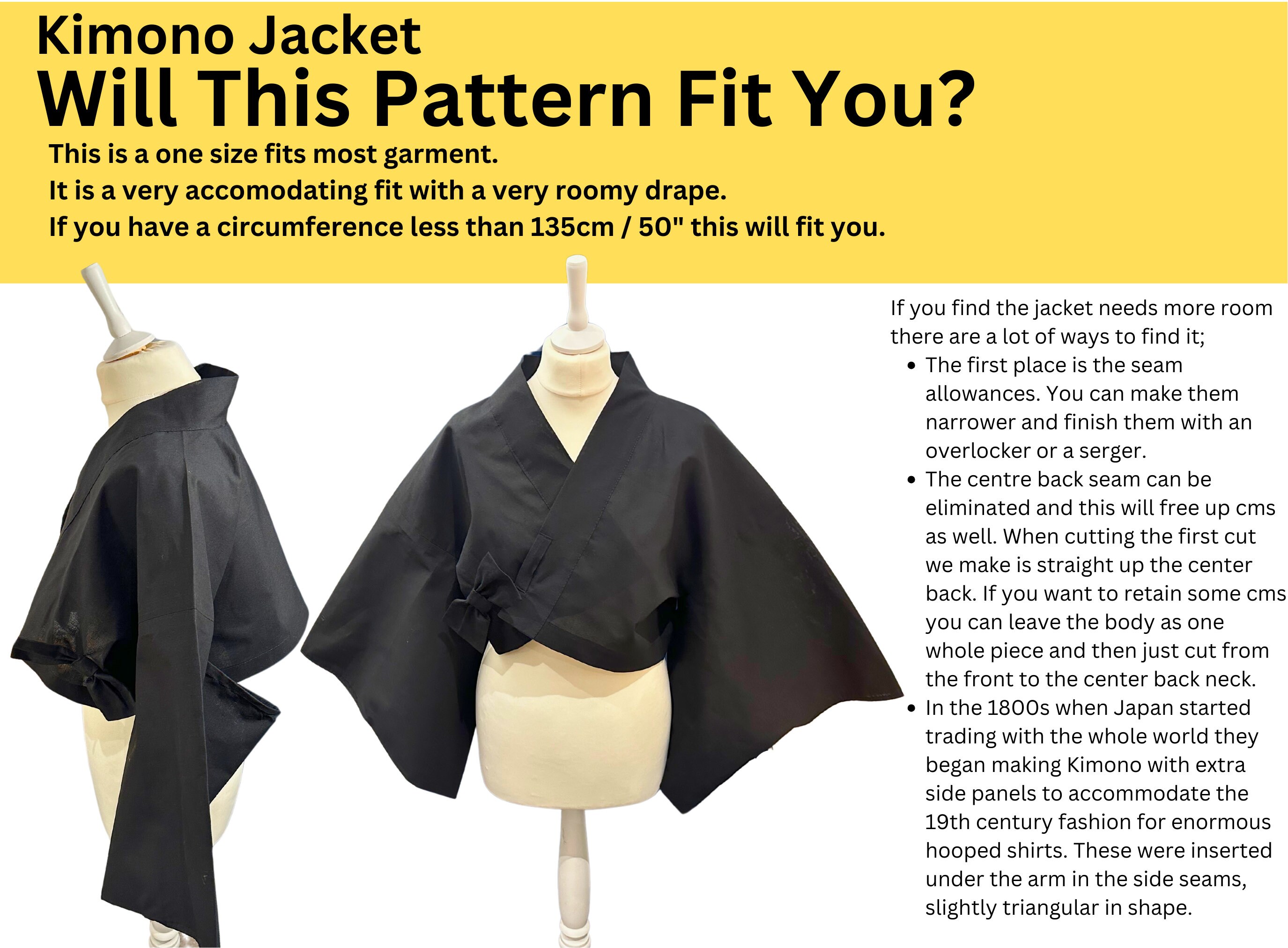 Paperless DIY Kimono Sewing Pattern 3 Pack - Easy to Sew With Western ...