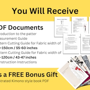 Paperless DIY Kimono Yukata Pattern - Easy to Sew With Western Fabrics ...