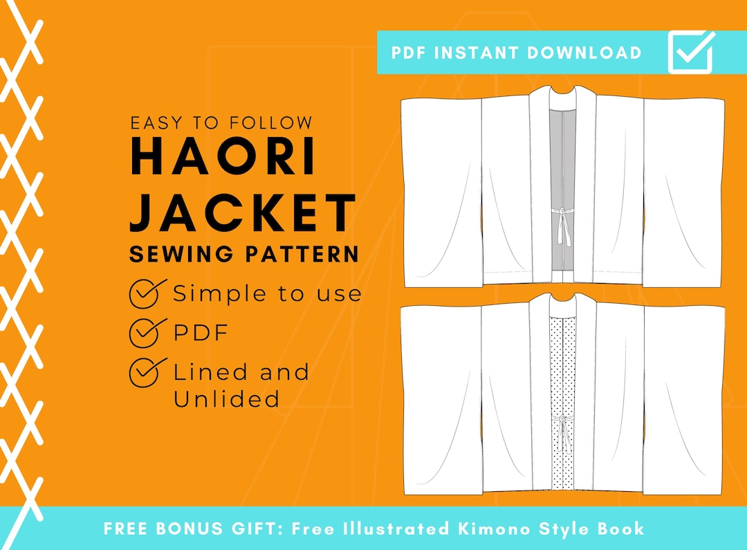 Paperless DIY Haori Yukata Pattern - Easy to Sew With Western Fabrics ...