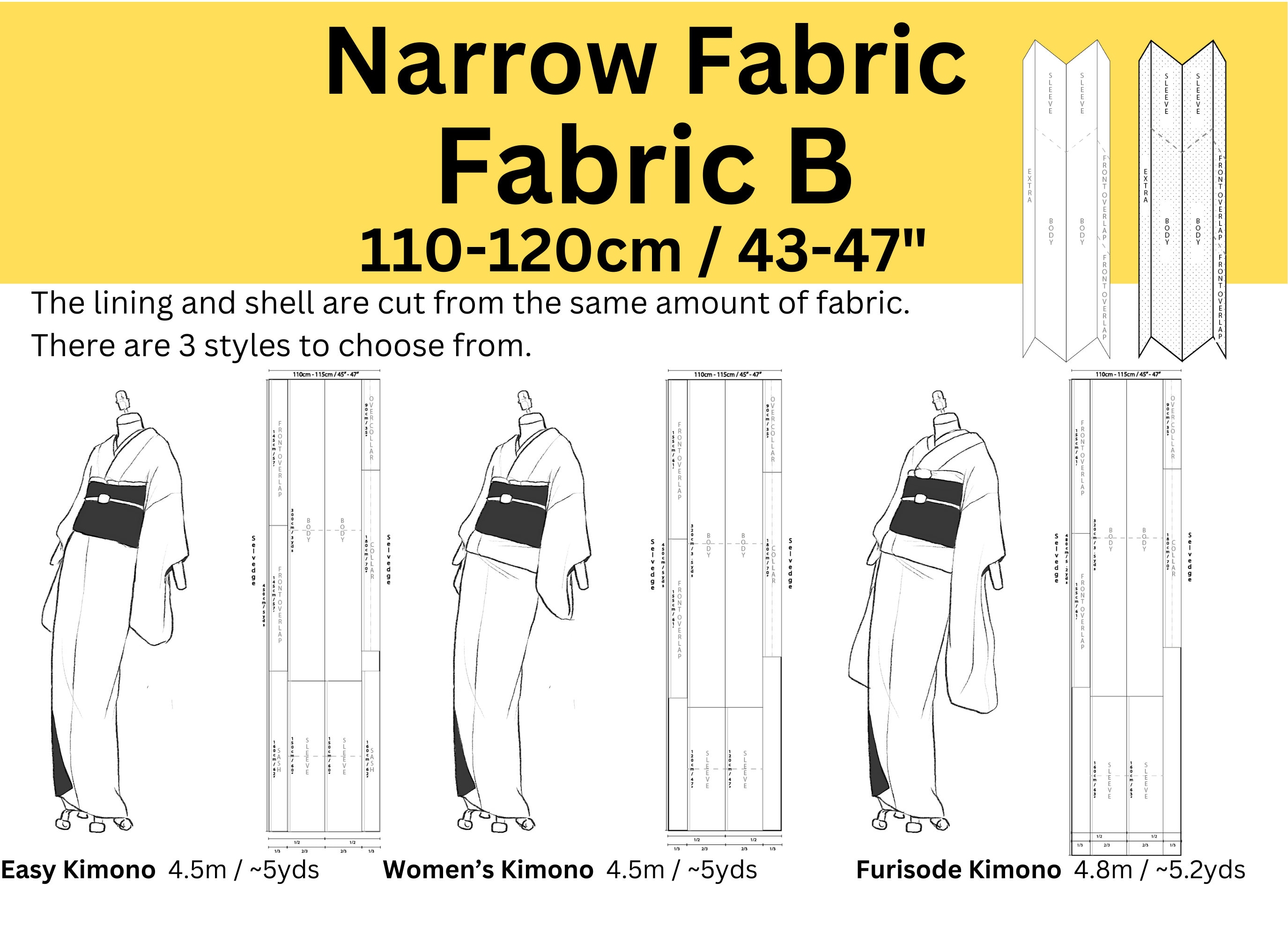 Paperless DIY Fully Lined Kimono Pattern Easy to Sew With Western ...