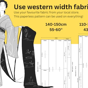 Paperless DIY Kimono Yukata Pattern - Easy to Sew With Western Fabrics ...
