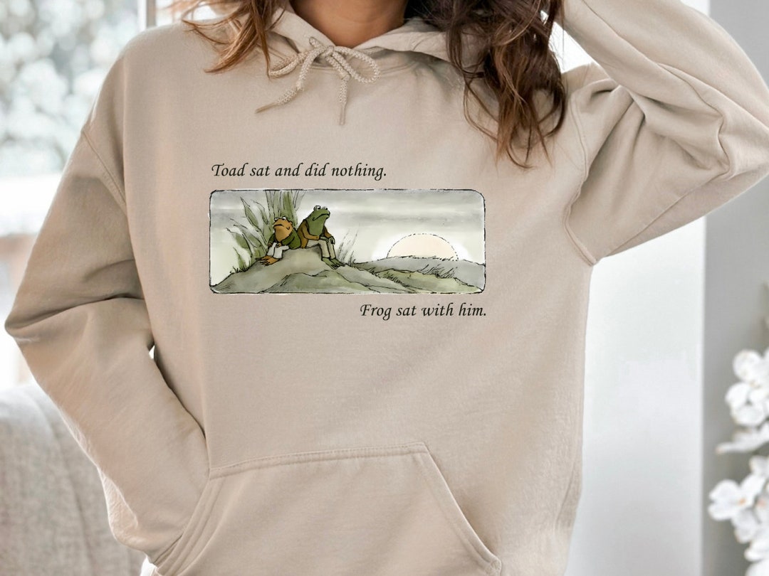 Frog and Toad Hoodie, Funny Frog Hoodie, Sarcastic Frog Hoodie, Vintage ...
