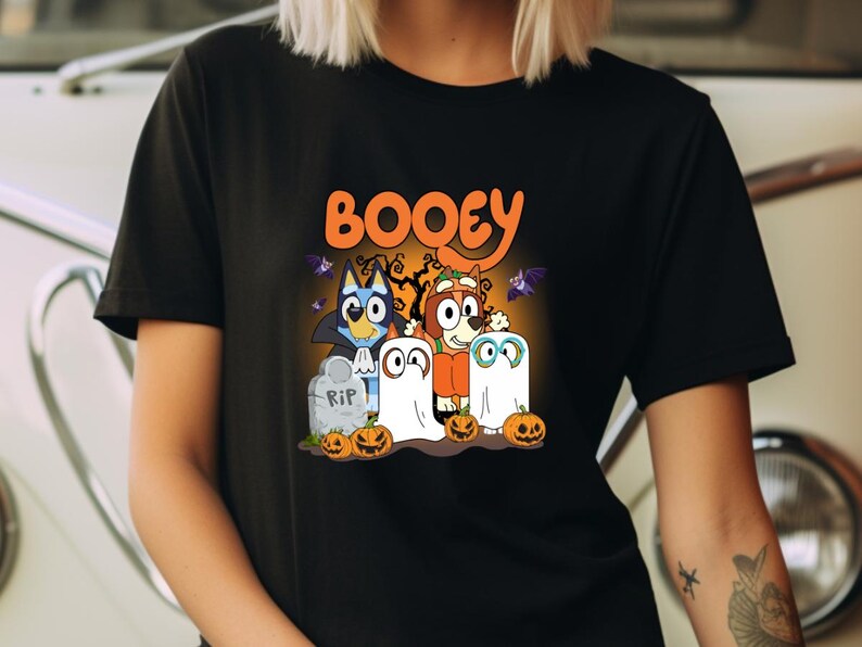Bluey Halloween T-shirt, Unisex Shirt, Booey Shirt, Funny Spooky Season ...