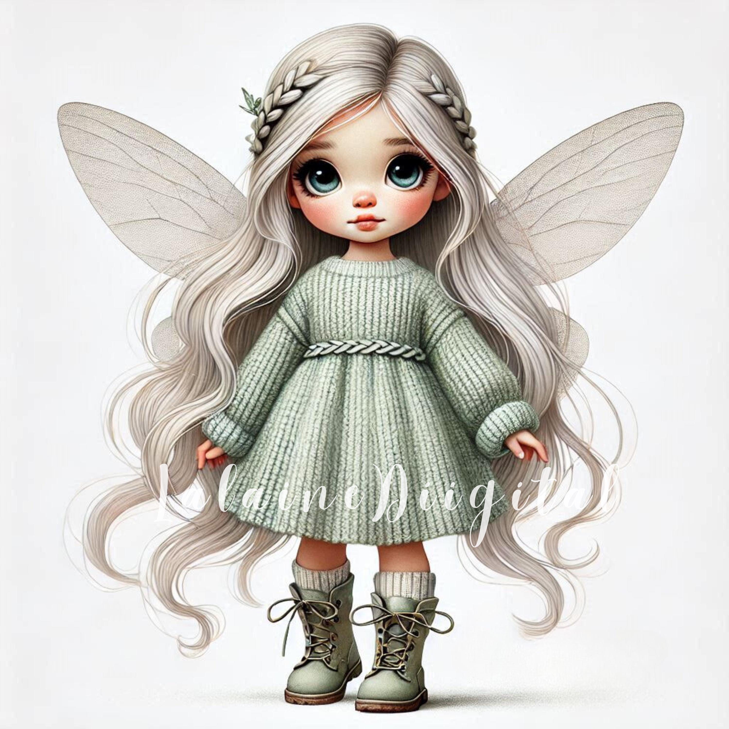 Sage Fairy Clipart, Fairies Clip Art, Green Printable Watercolor, High ...
