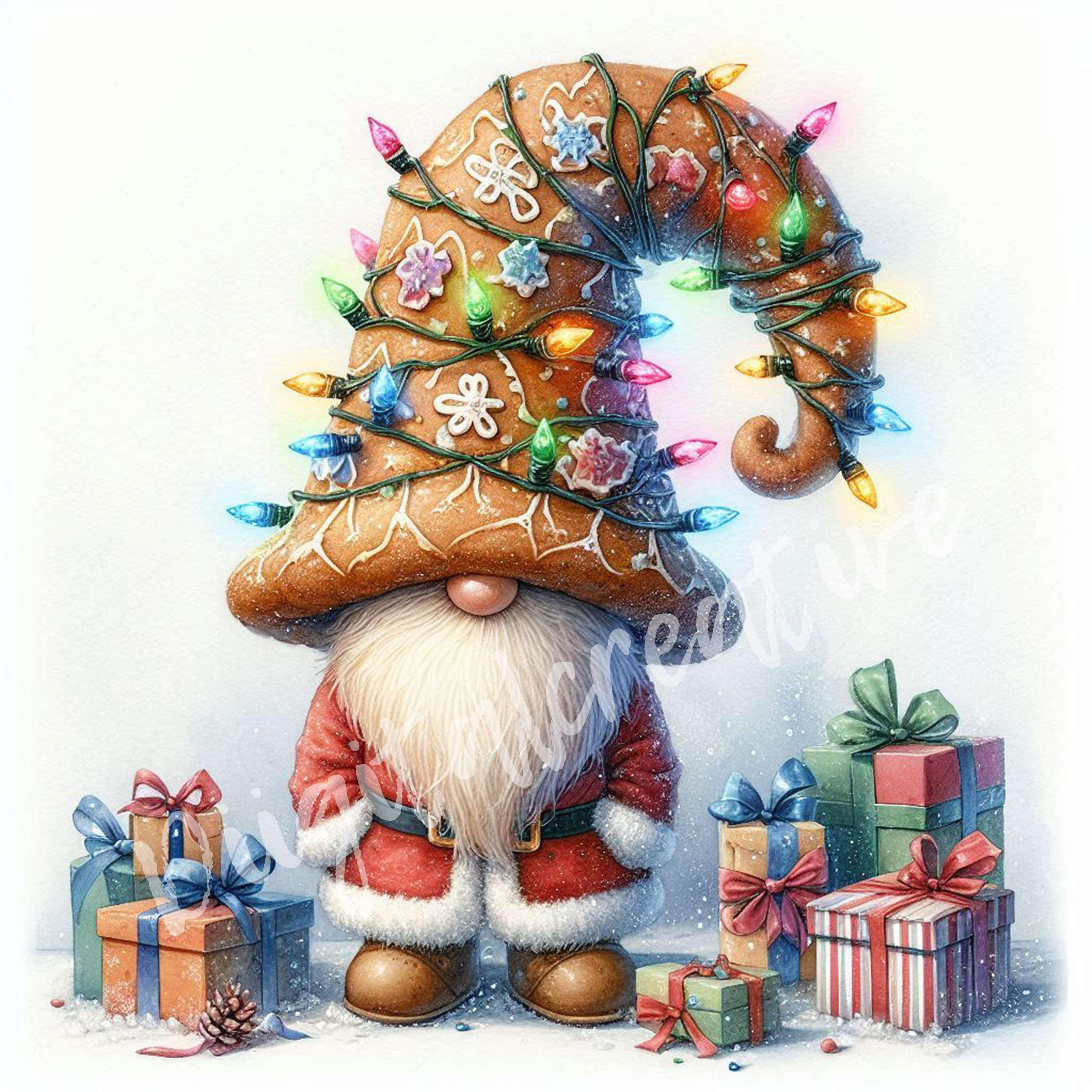 Gingerbread Christmas Gnome Clipart High Quality 300 DPI Jpegs ...