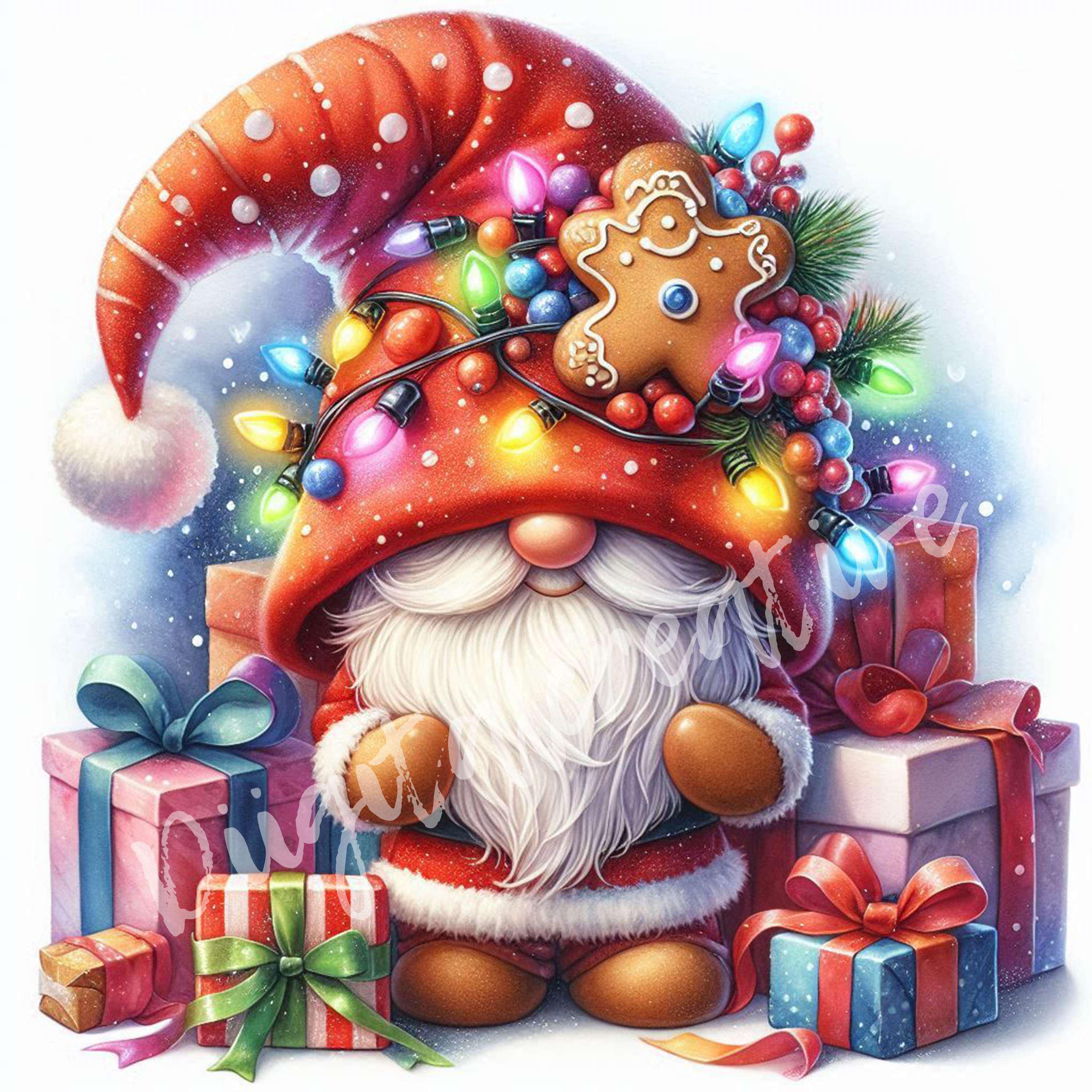 Gingerbread Christmas Gnome Clipart High Quality 300 DPI Jpegs ...