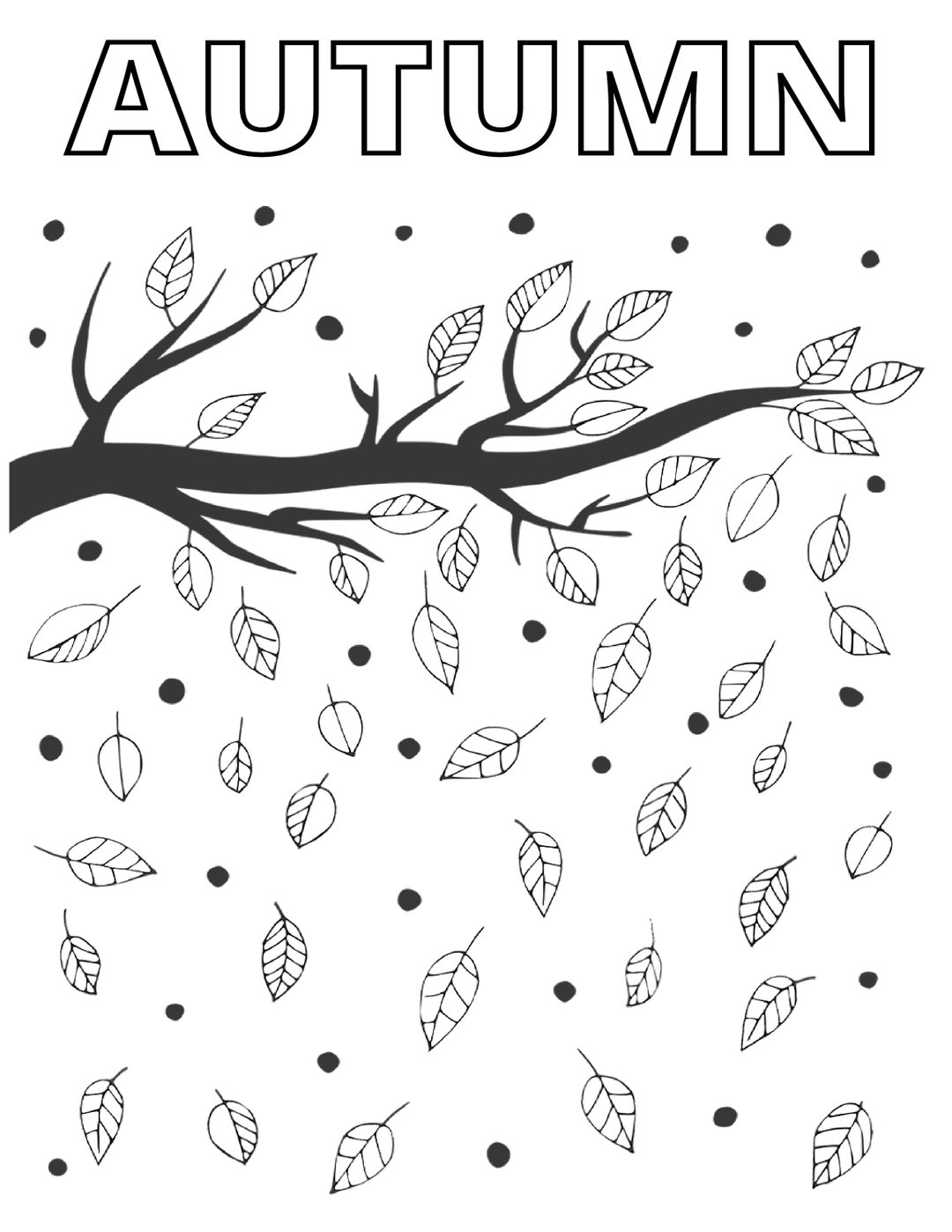 Autumn Fall Coloring Page Holiday Activity Printout Kids - Etsy Australia
