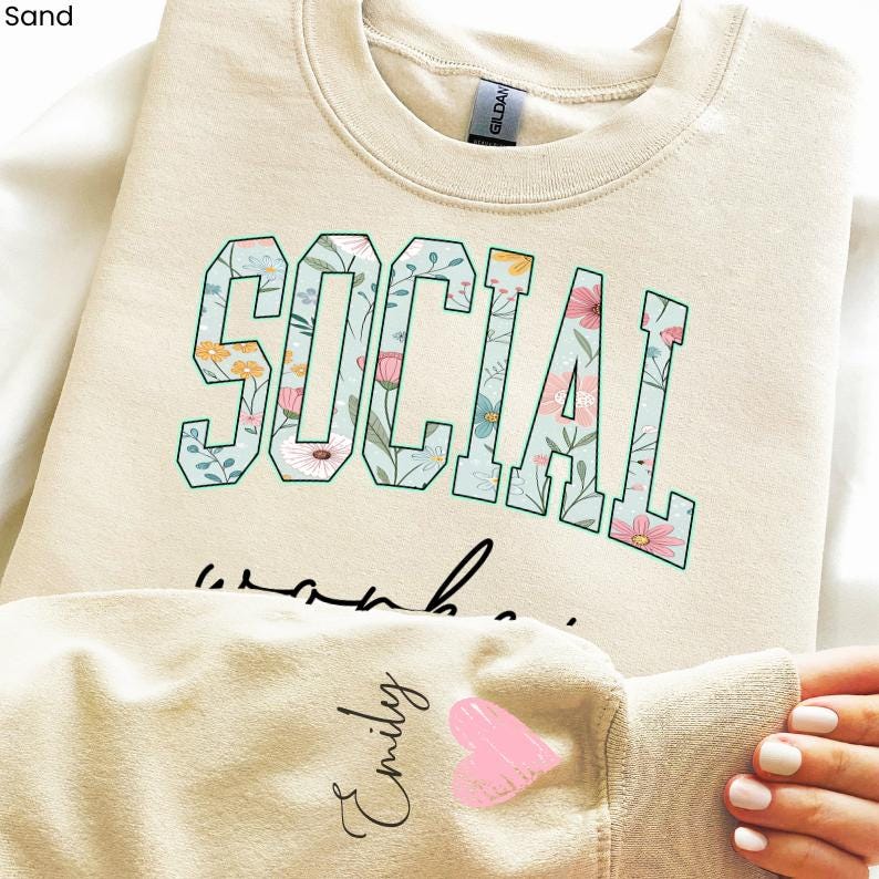 Custom Social Worker Sweatshirt, Social Worker Shirt, School Social ...